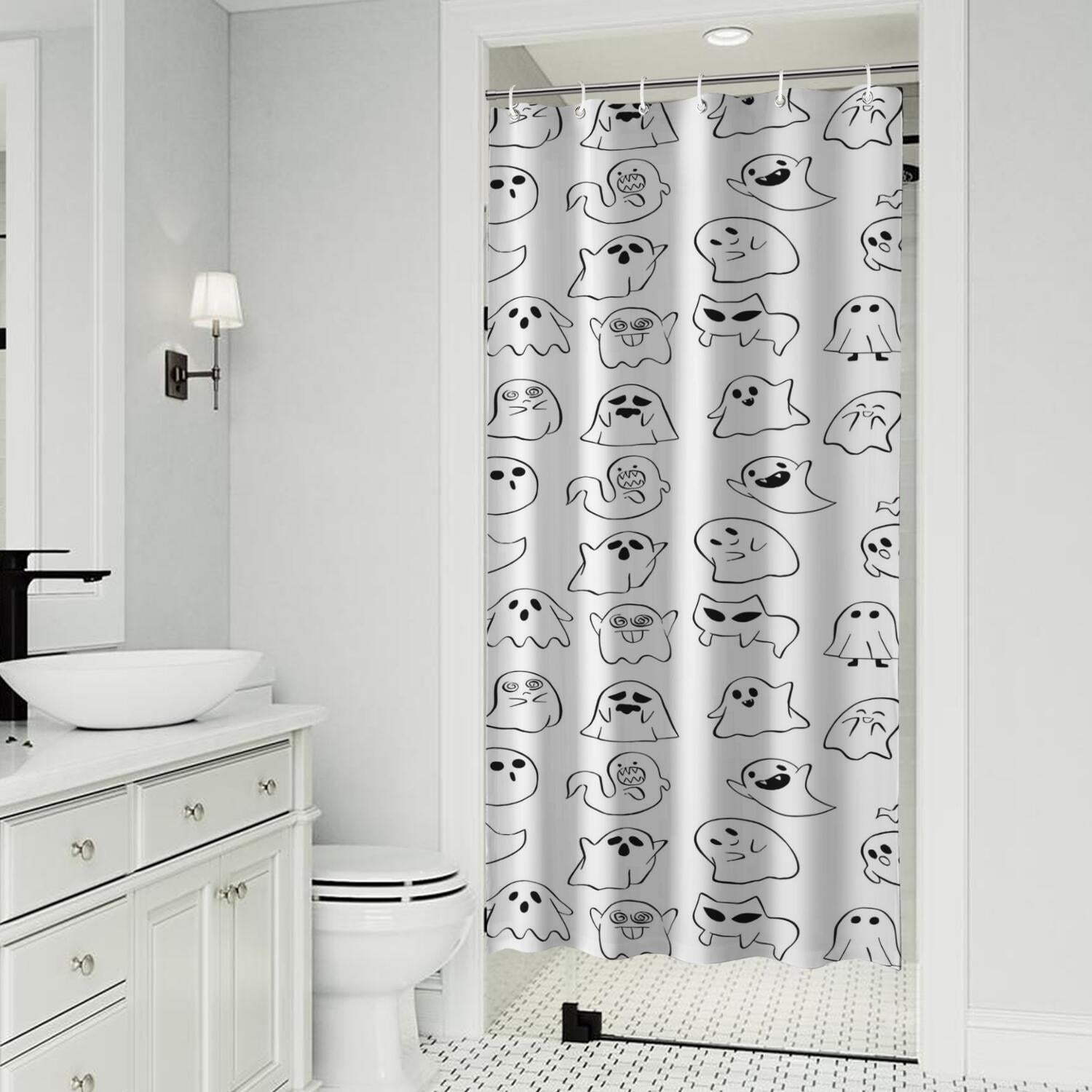 Cute Halloween Ghosts Pattern Shower Curtain 36"x72" ,Bathroom ...