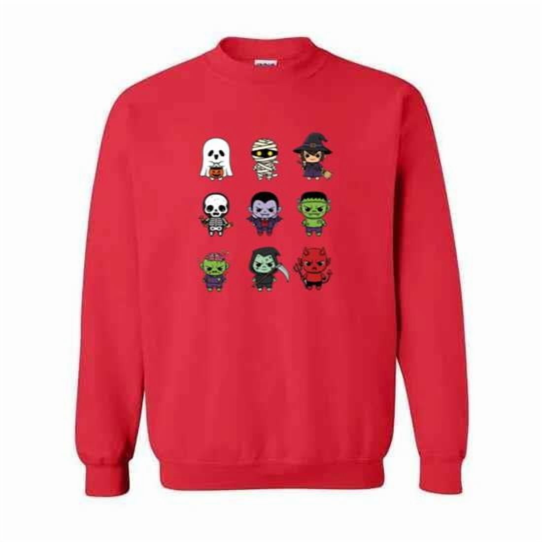 Cute Halloween Monsters Set Kawaii Spooky Character Unisex Sweatshirt ...