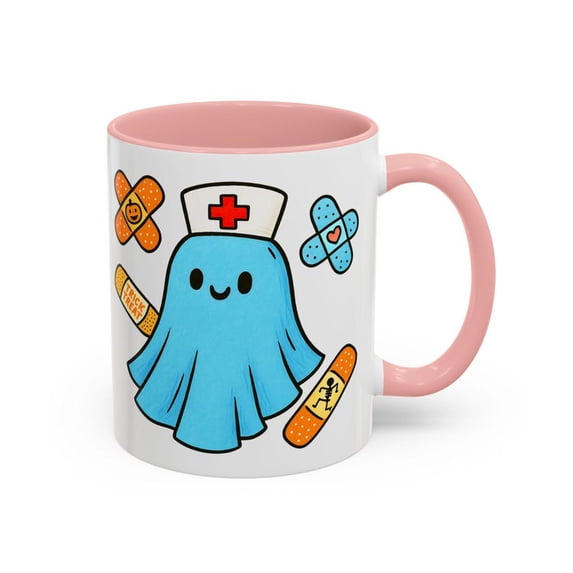Cute Halloween Nurse Ghost Mug, Ghost Doctor Coffee Cup with Bandages ...