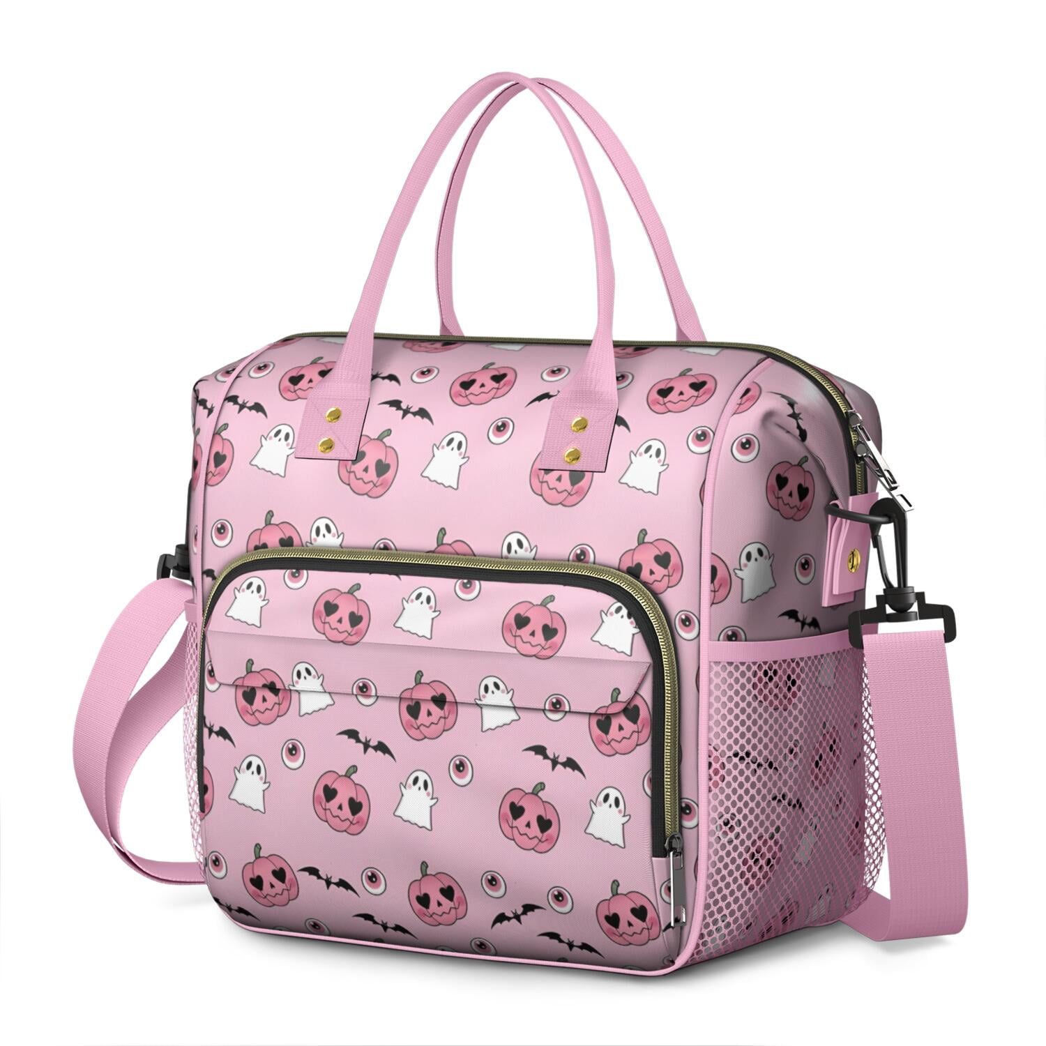 Cute Halloween Pattern Womens Lunch Box for Work,Insulated Large Lunch ...