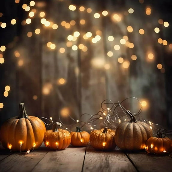 Cute Halloween Pumpkin Bokeh Kids Birthday Party Cake Smash Portrait r Backdrop Photo Studio ...