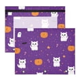 Cute Halloween Specter Cat Bat Pumpkin Candy 3-Ring Binder Pocket with ...