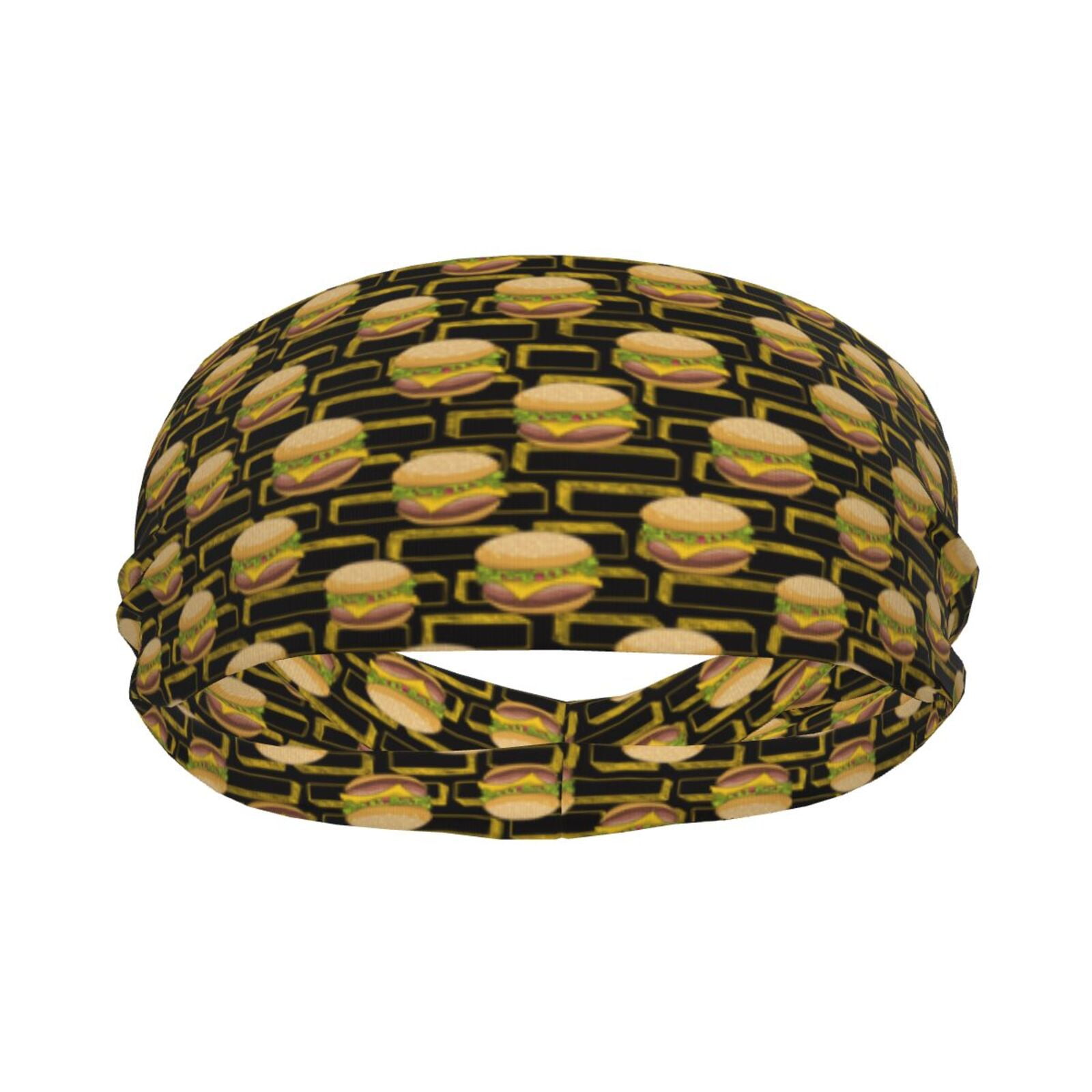 Cute Hamburger Block Sports Headbands for Men/Women Workout Headband ...