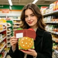 Cute Hamburger Wallet Bifold Card Holder Compact Organizer, Slim Multi ...