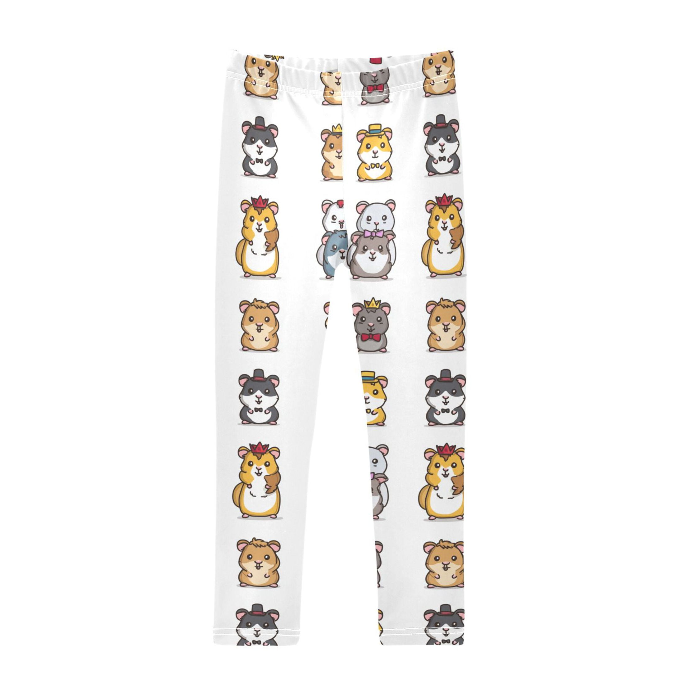 Cute Hamster Printed Leggings Yoga Pants for in 4t to 10t - Walmart.com