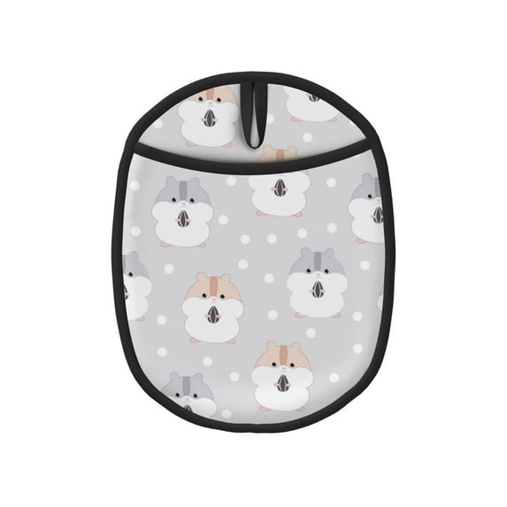 Cute Hamster Sunflower Seed Gray Pot Holders for Kitchen - Heat ...