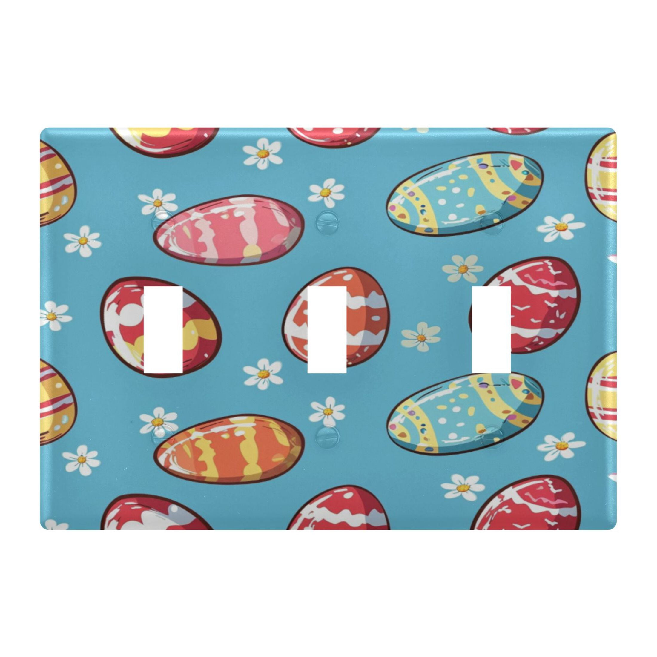 Cute Hand Painted Easter Eggs Light Switch Cover Electrical Outlet ...