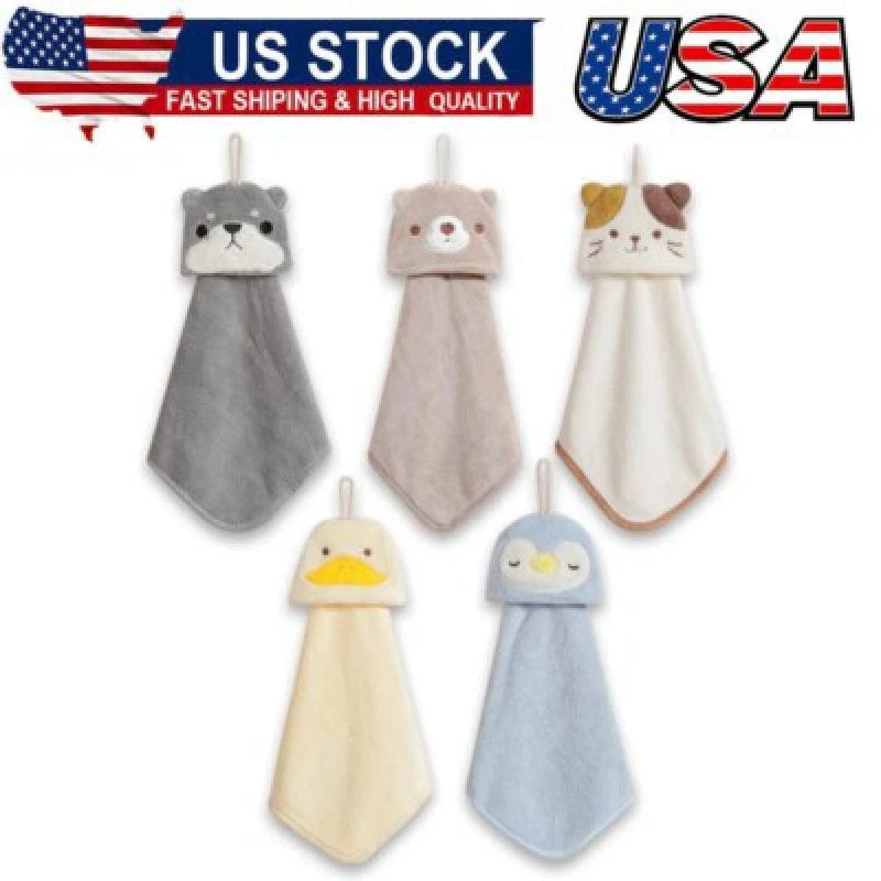 Cute Hand Towels,Bathroom Towels With Hanging Loop,Children Hand Towel ...