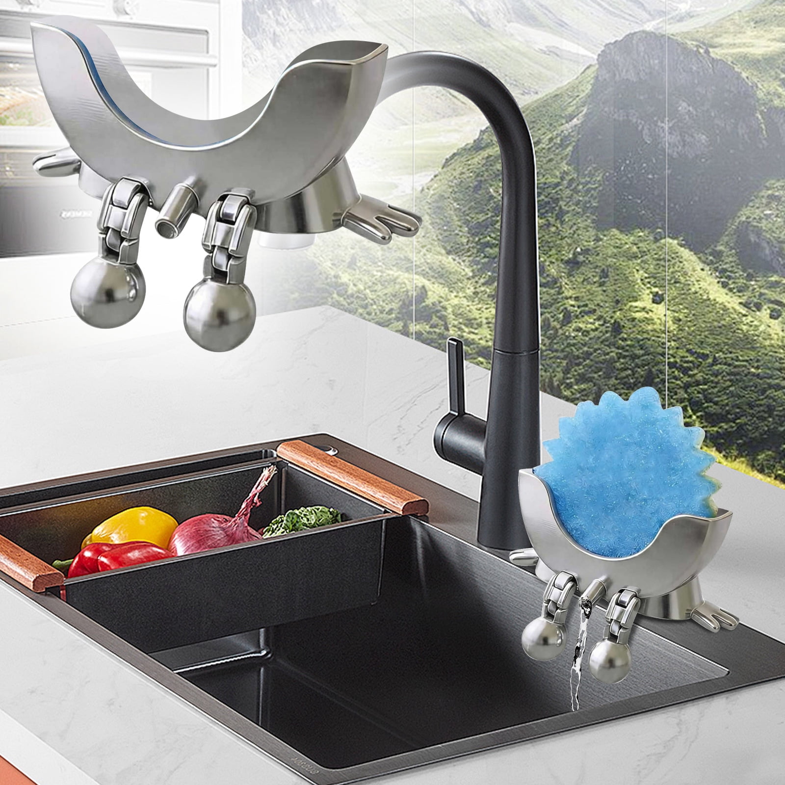 Cute Hanging Sponge Holder with Drainage, 2026 New 3D Printing Dish ...