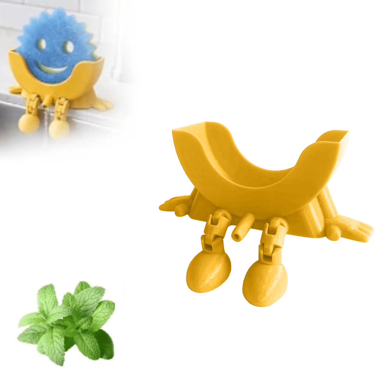 Cute Hanging Sponge Holder with Drainage, 3d Printing Countertop Stand ...