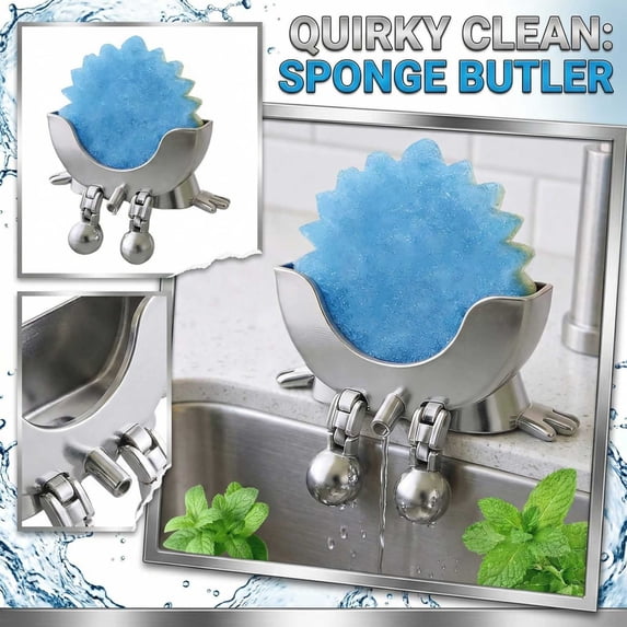 Cute Hanging Sponge Holder with Drainage – Keeps Your Sponge Dry ...