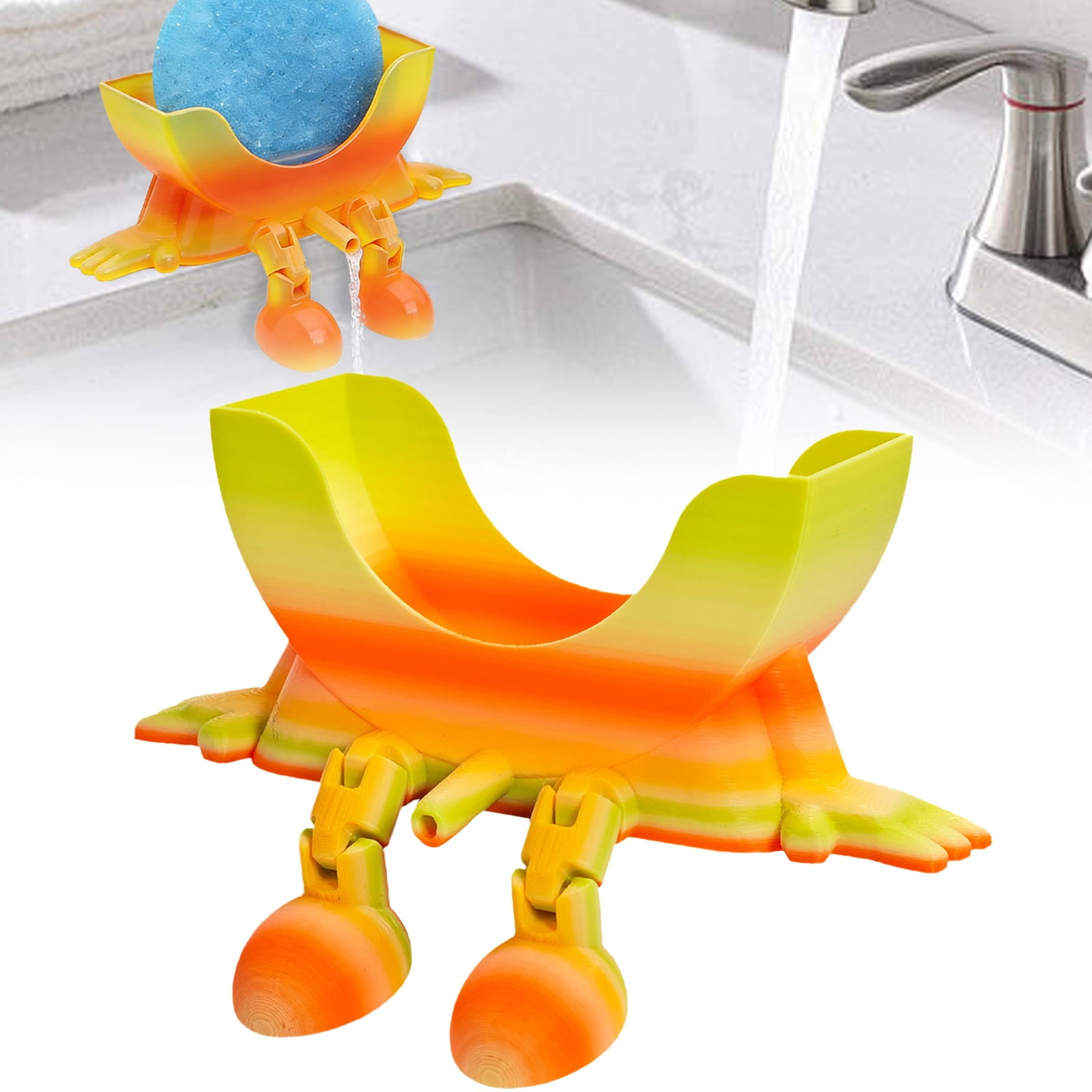 Cute Hanging Sponge Holder - Funny Kitchen Sponge Stand, Compact ...