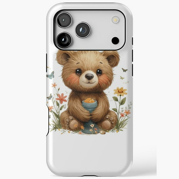 Cute Happy Bear Funny Cartoon Art Phone Case Cover Compatible for ...