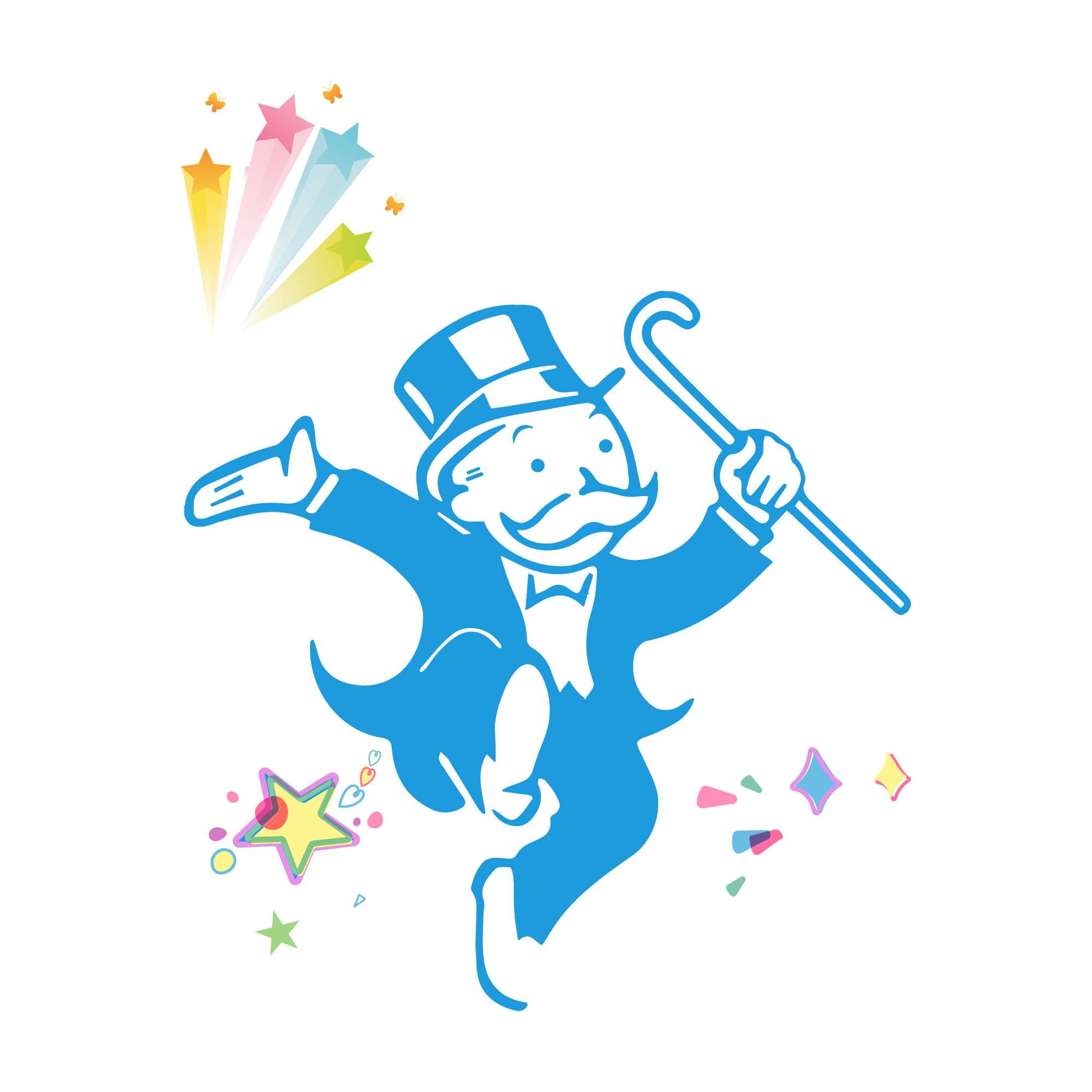 Cute Happy Cartoon Magician Kids Room Design Wall Art Sticker Designs ...