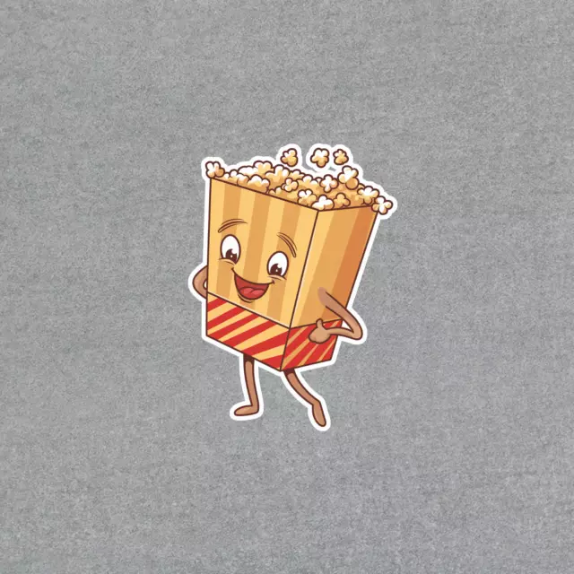 Cute Happy Popcorn Mascot Sticker - Perfect For Movie Loversphone Decal ...