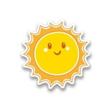 Cute Happy Sun Sticker -Smartprints Designs, Vinyl Sticker - Walmart.com