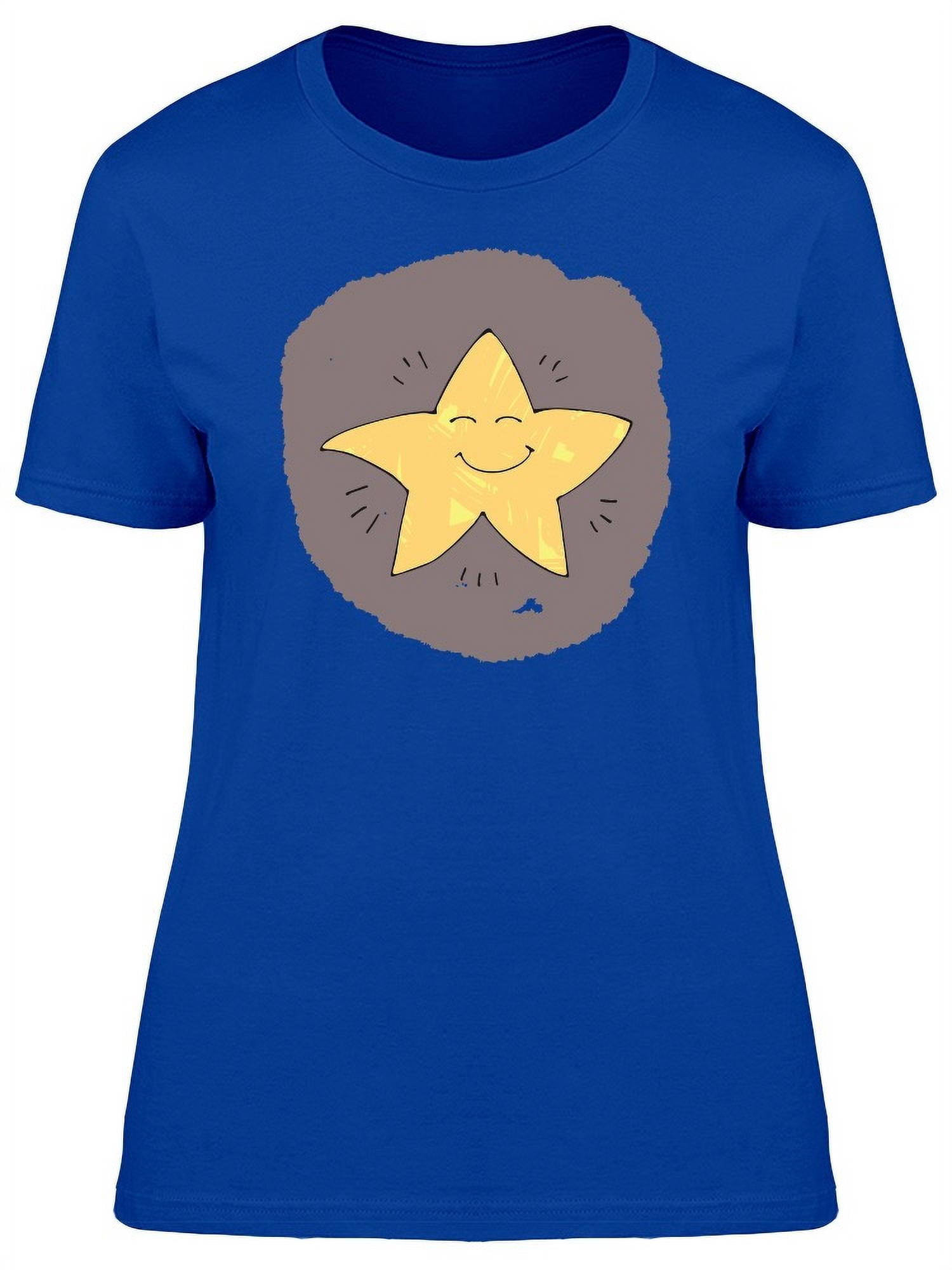 Cute Happy Twinkle Star Cartoon T-Shirt Women -Image by Shutterstock, Female Small - Walmart.com