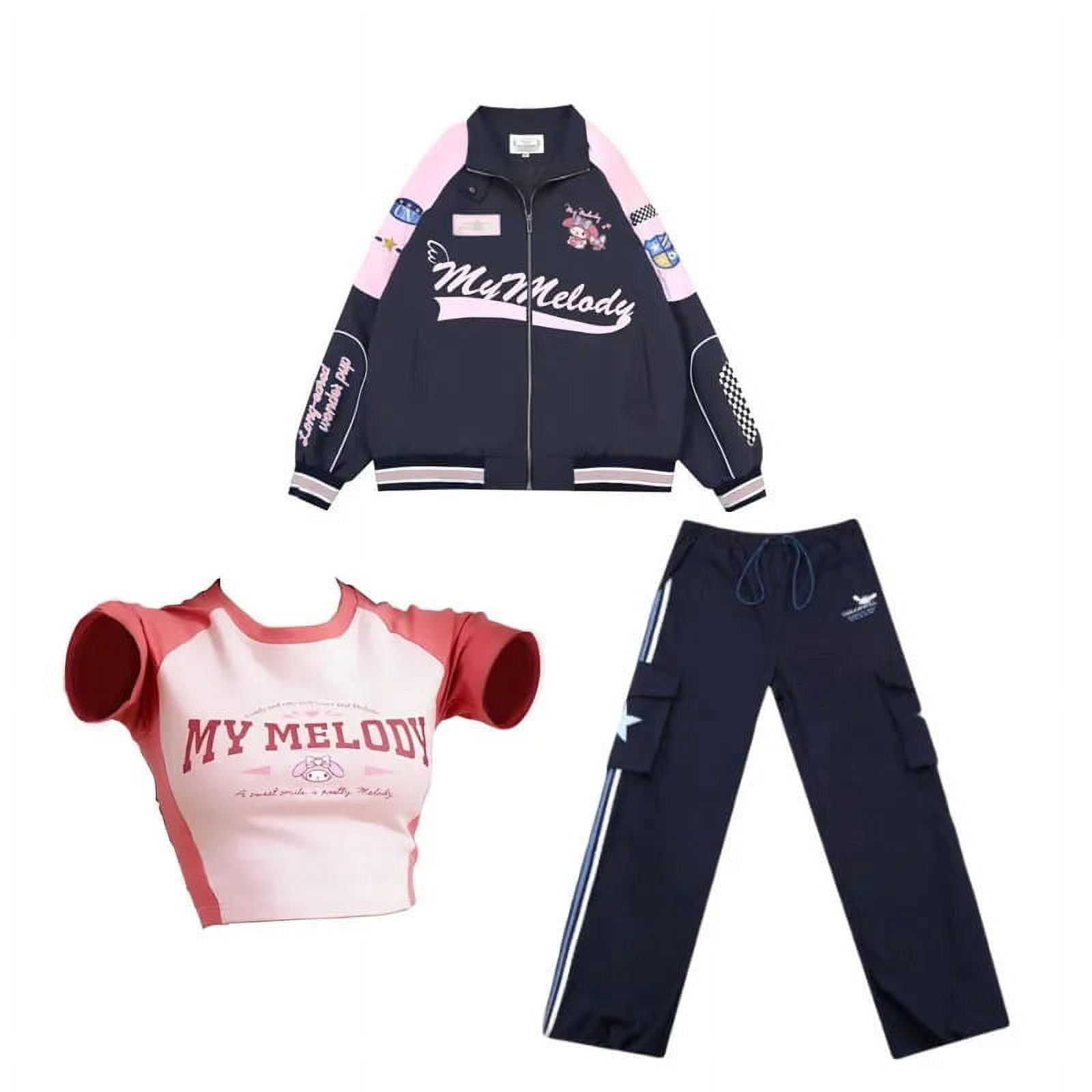 Cute Harajuku Sanrio Cinnamon Roll Inspired Race Track Jacket | Sanrio ...