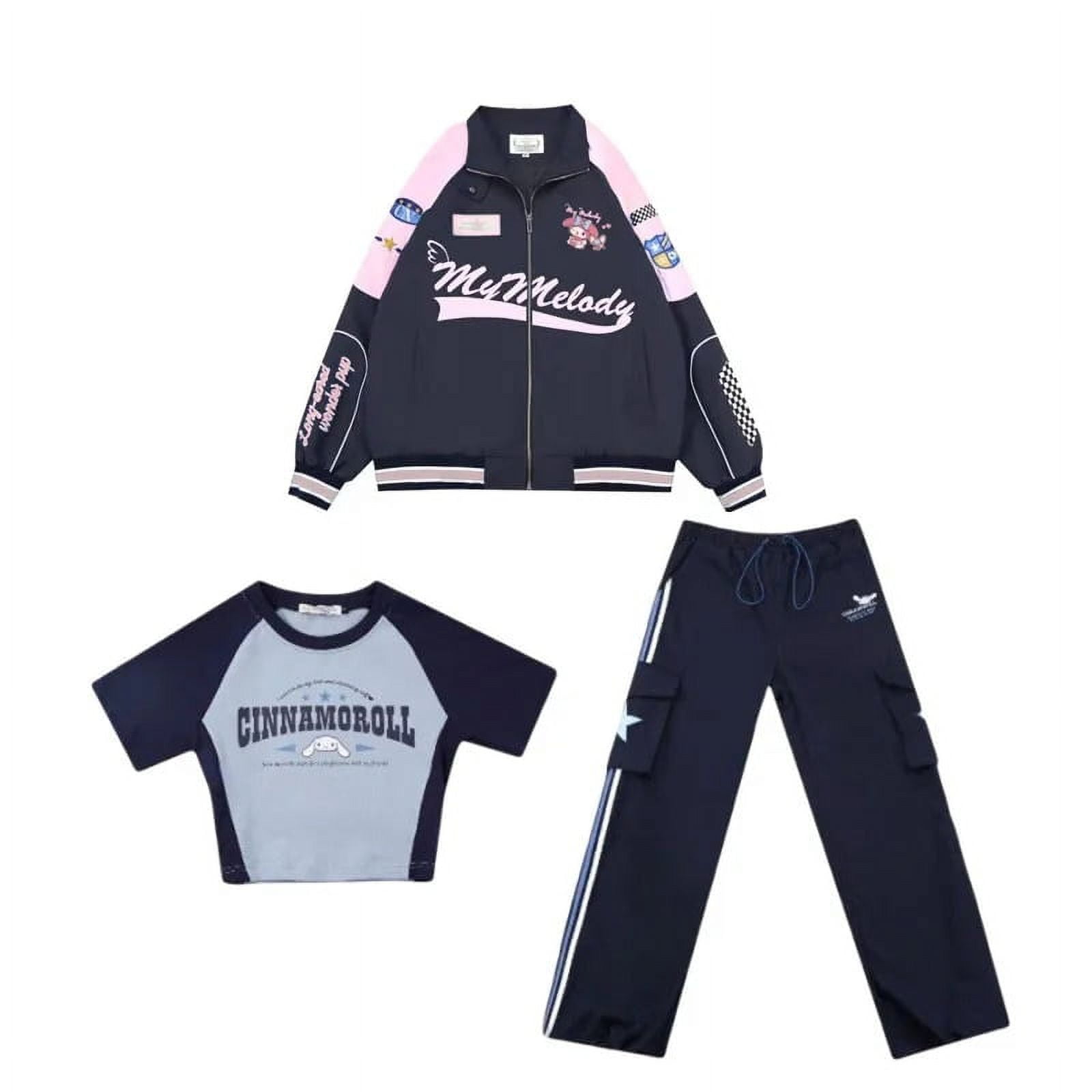 Cute Harajuku Sanrio Cinnamon Roll Inspired Race Track Jacket | Sanrio ...