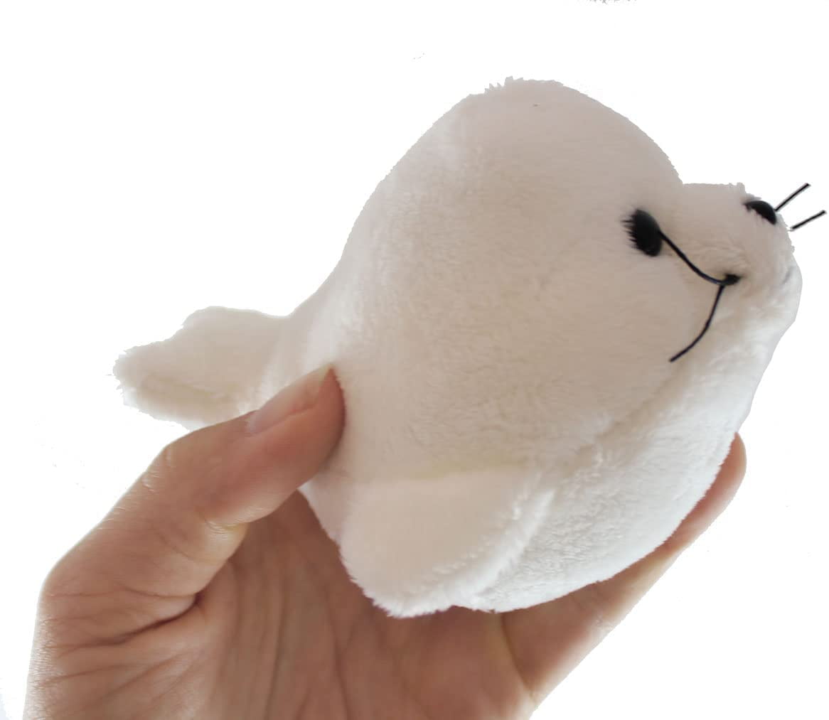 Cute Harp Seal White Plush Stuffed Animals- Adorable Mini Plushie ...