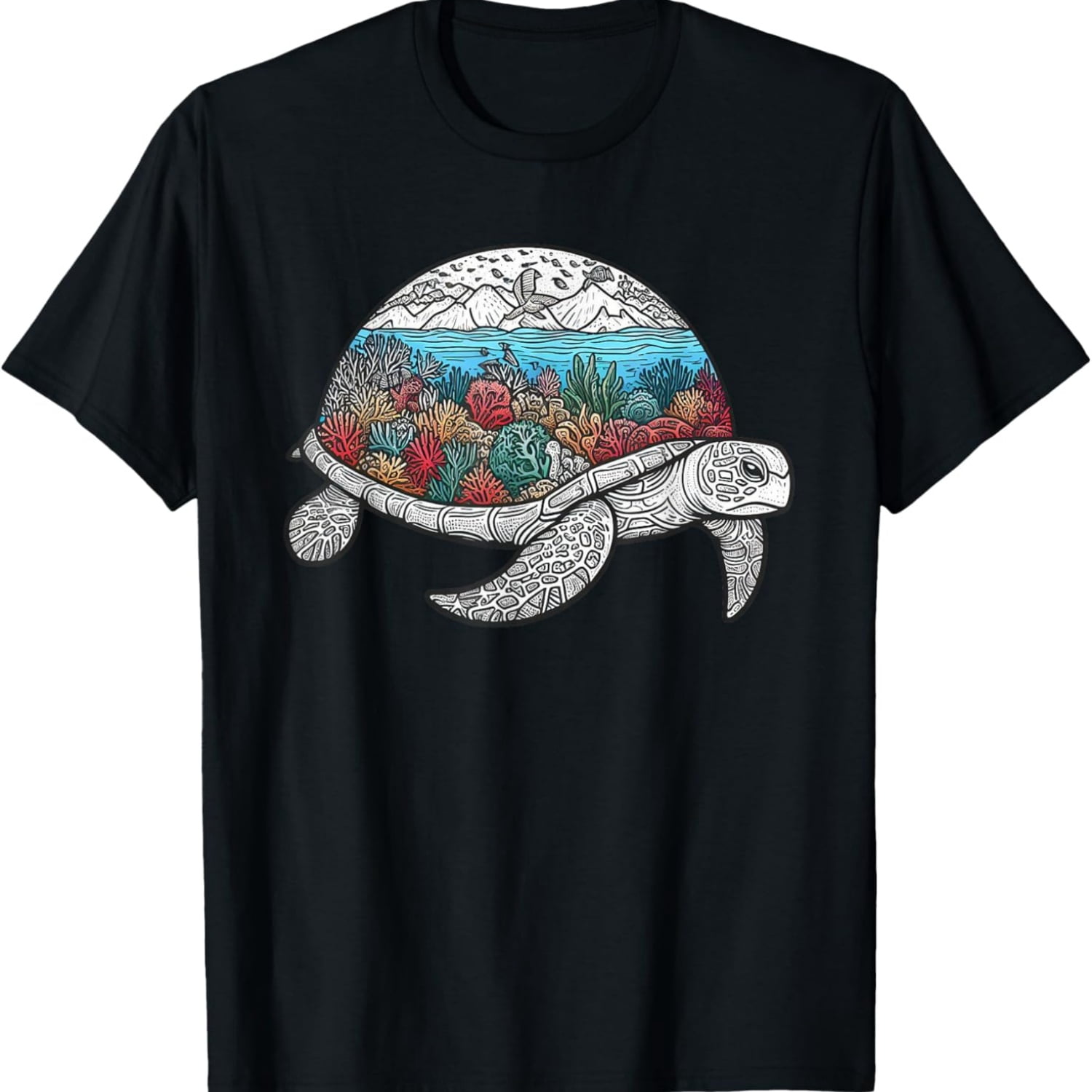 Cute Hawaan Sea Turtle Beach Ocean Lovers Gif Tortoise T-shirt ...