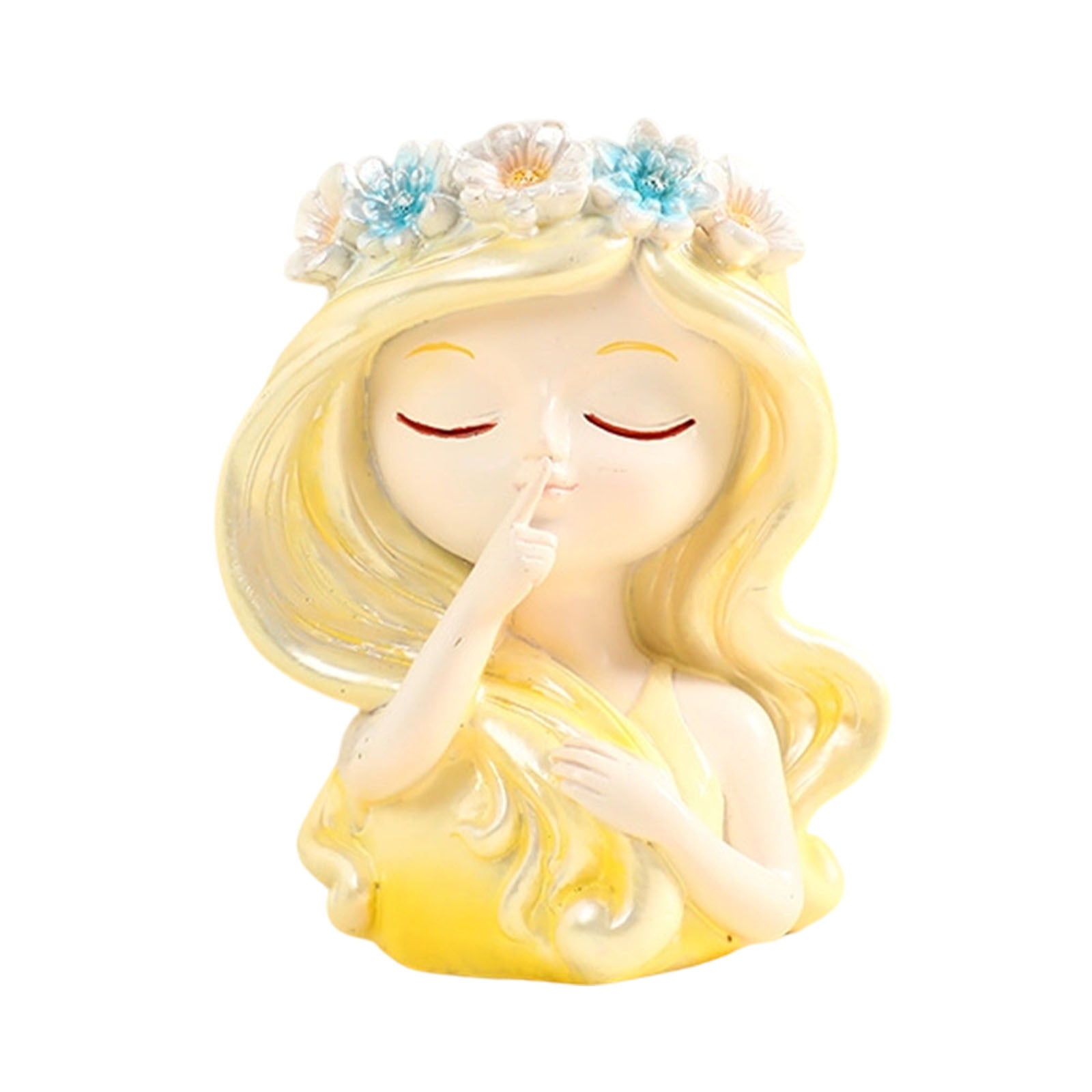 Cute Head Planter Resin Succulent Planter Little Girl Flower Pot, Thumb ...