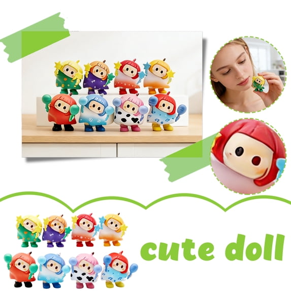 Cute Head-Tilting Series Blind Box Figurines, Random Collectible Toy ...
