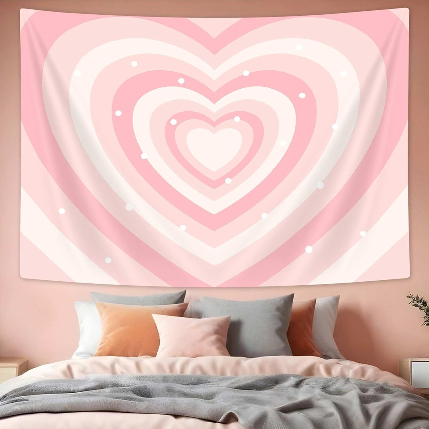 Cute Heart Aesthetic Wall Hanging for Girl Bedroom, Living Room ...