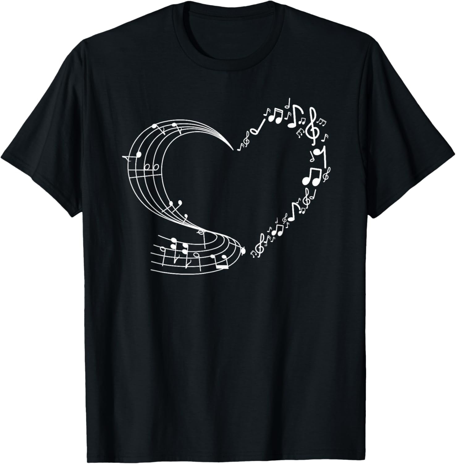 Cute Heart Music Note Women Girls Musicians T-Shirt - Walmart.com