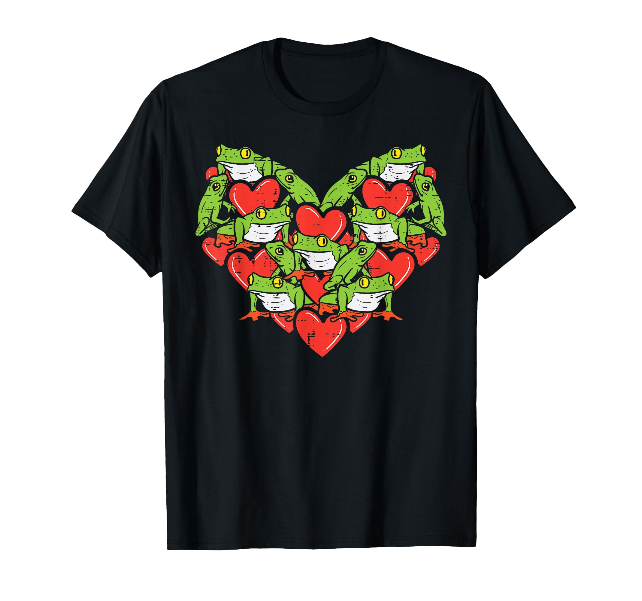 Cute Heart Shaped Frogs Graphic T-Shirt for Fun Valentine's Day ...