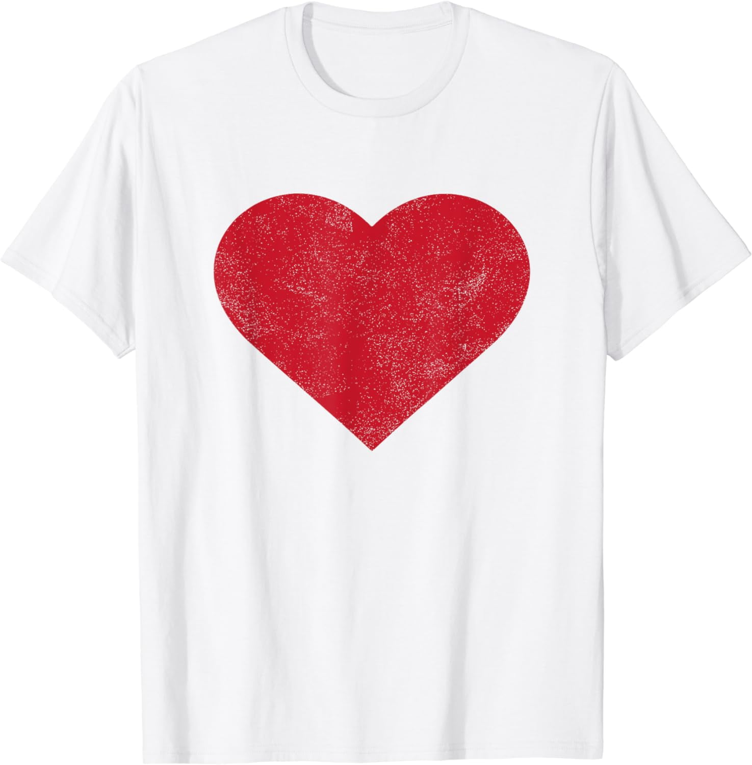 Cute Heart Valentines Day Vintage Distressed Red T-Shirt - Walmart.com