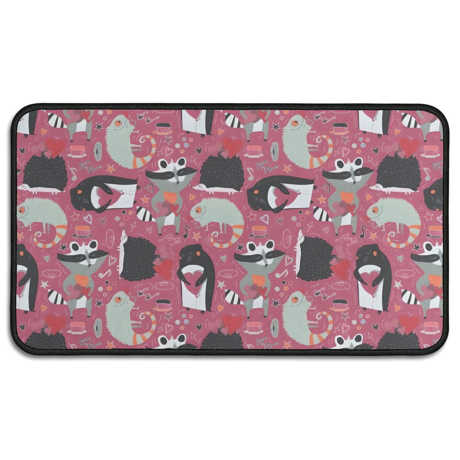 Cute Hedgehog and Animals Door Rugs,Washable Non Slip Door Mats Indoor ...
