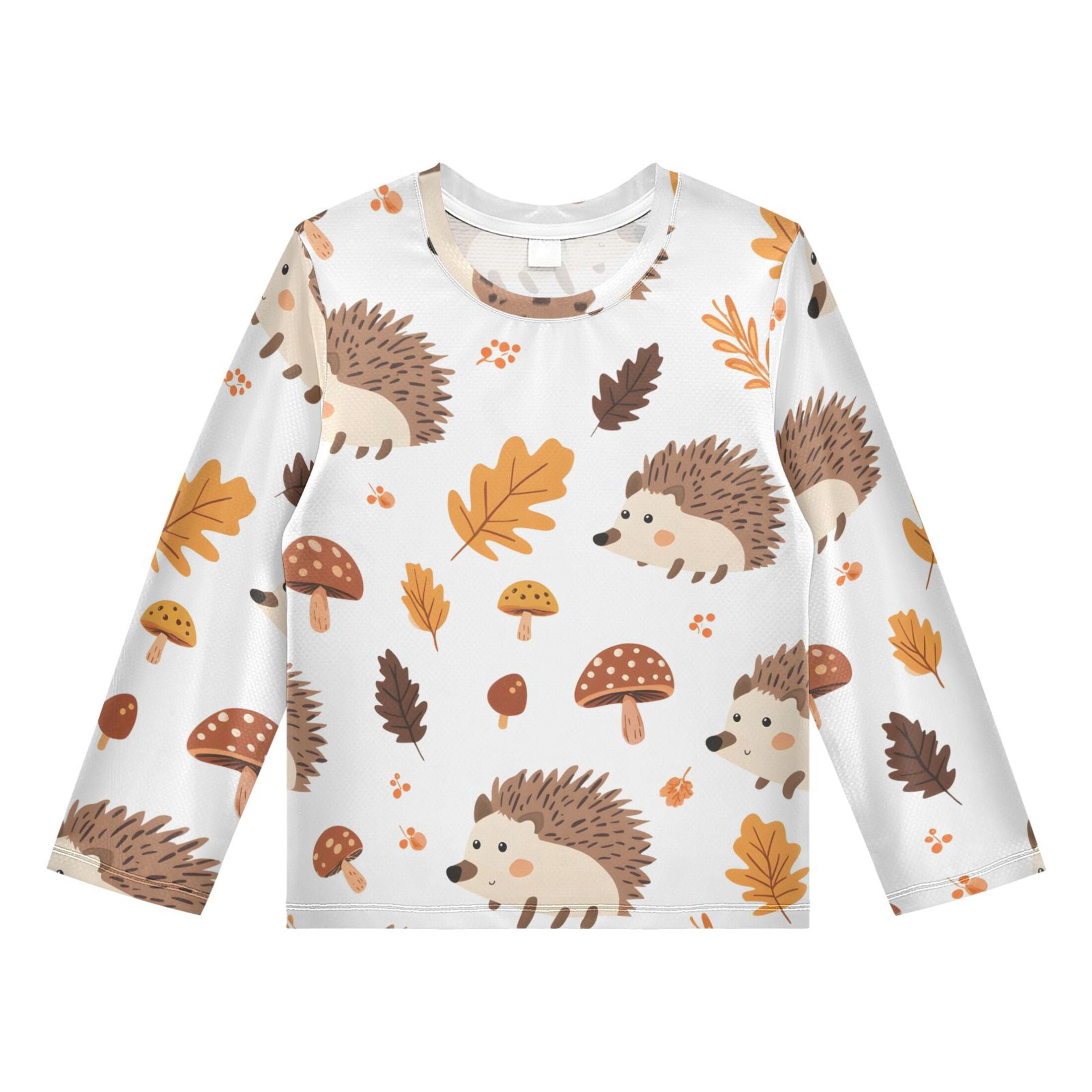 Cute Hedgehog Pattern Boys' Rash Guard Shirts UPF 50 Plus Sun ...