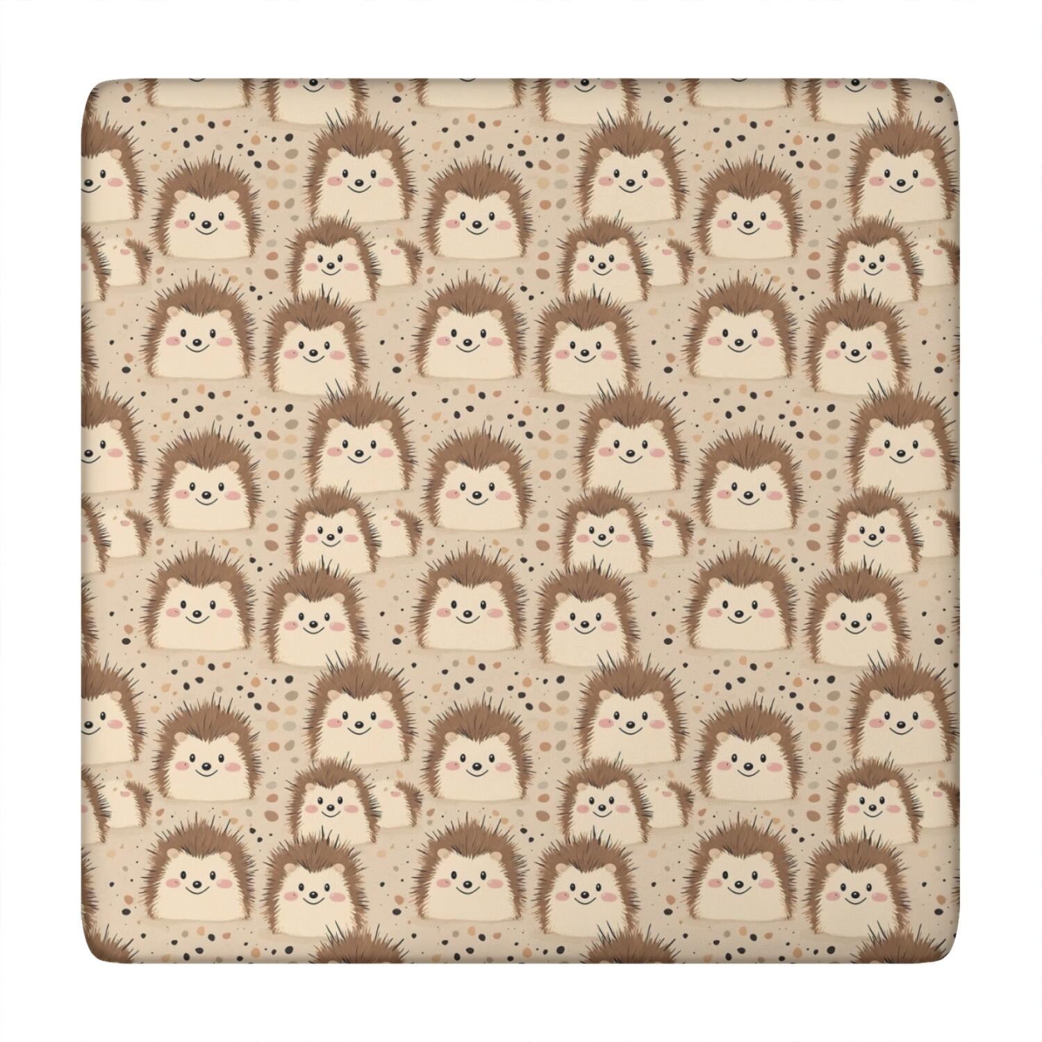 Cute Hedgehog Pattern Square Fitted Tablecloth with Elastic Edge,Square ...
