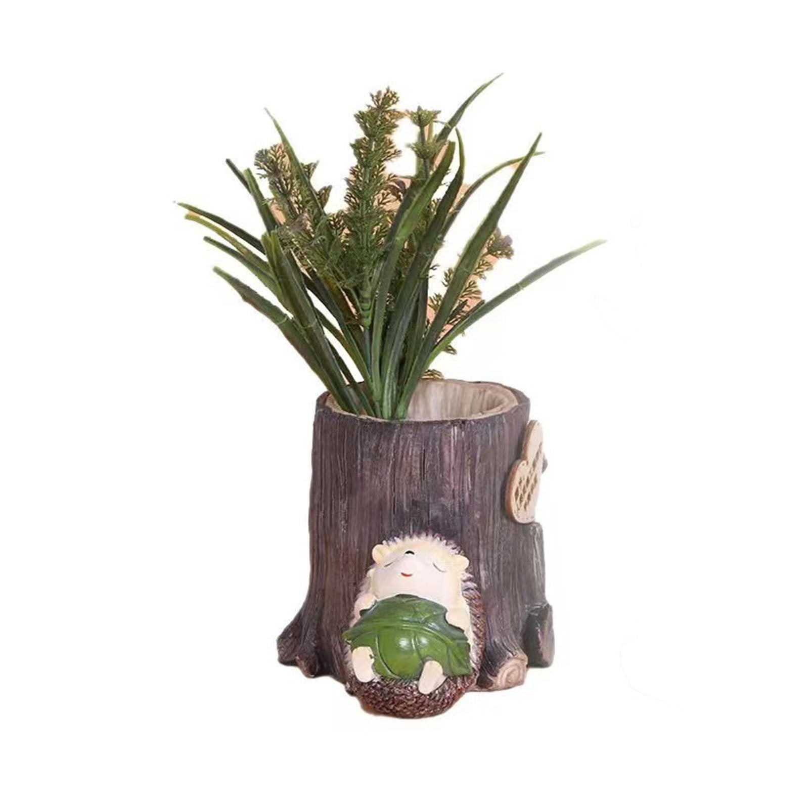 Cute Hedgehog Resin Pen Holder (Toothbrush Organizer, Desktop Decor ...