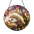 Cute Hedgehog Tree Suncatcher, Stained Glass Animal Ornament, Gift for ...