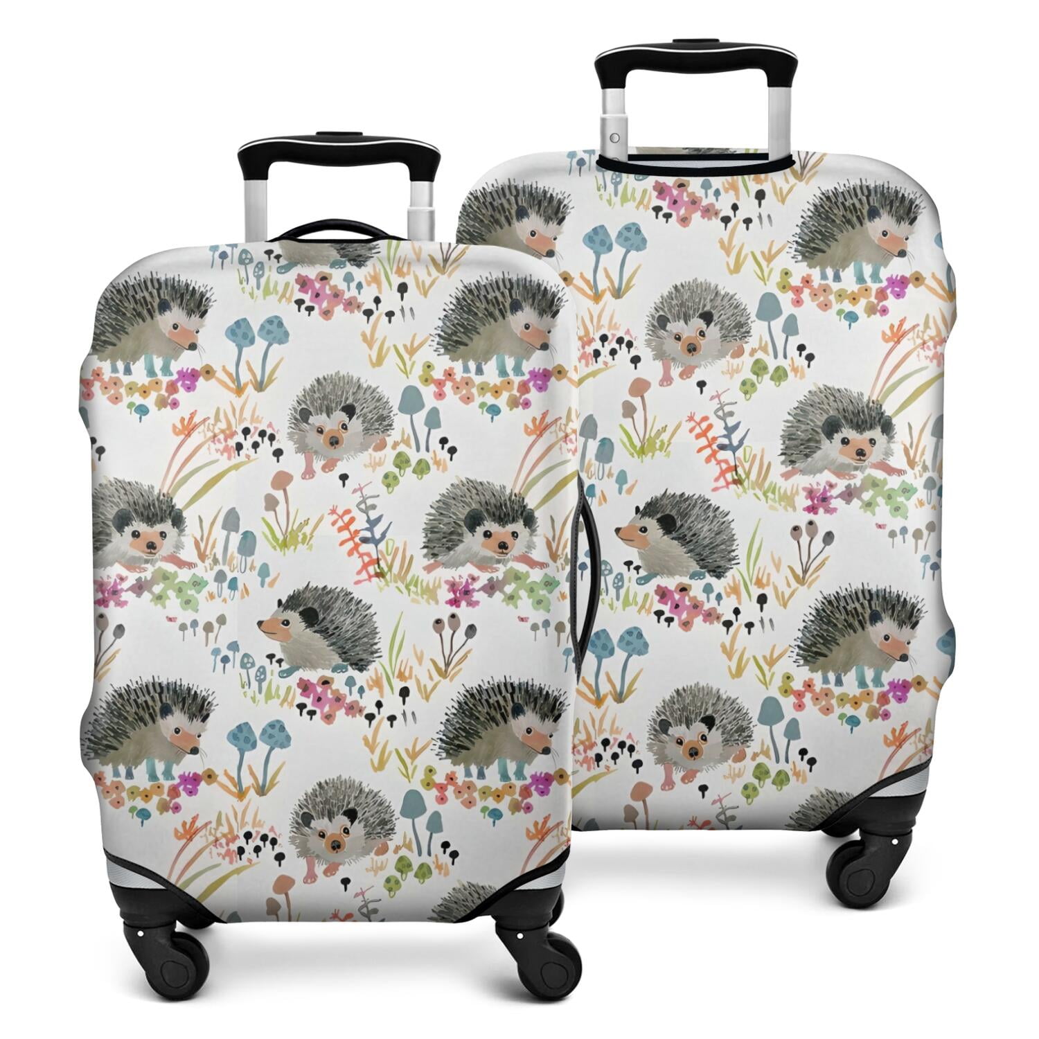 Cute Hedgehog and Mushroom Luggage Cover Fashion Suitcase Cover Baggage ...