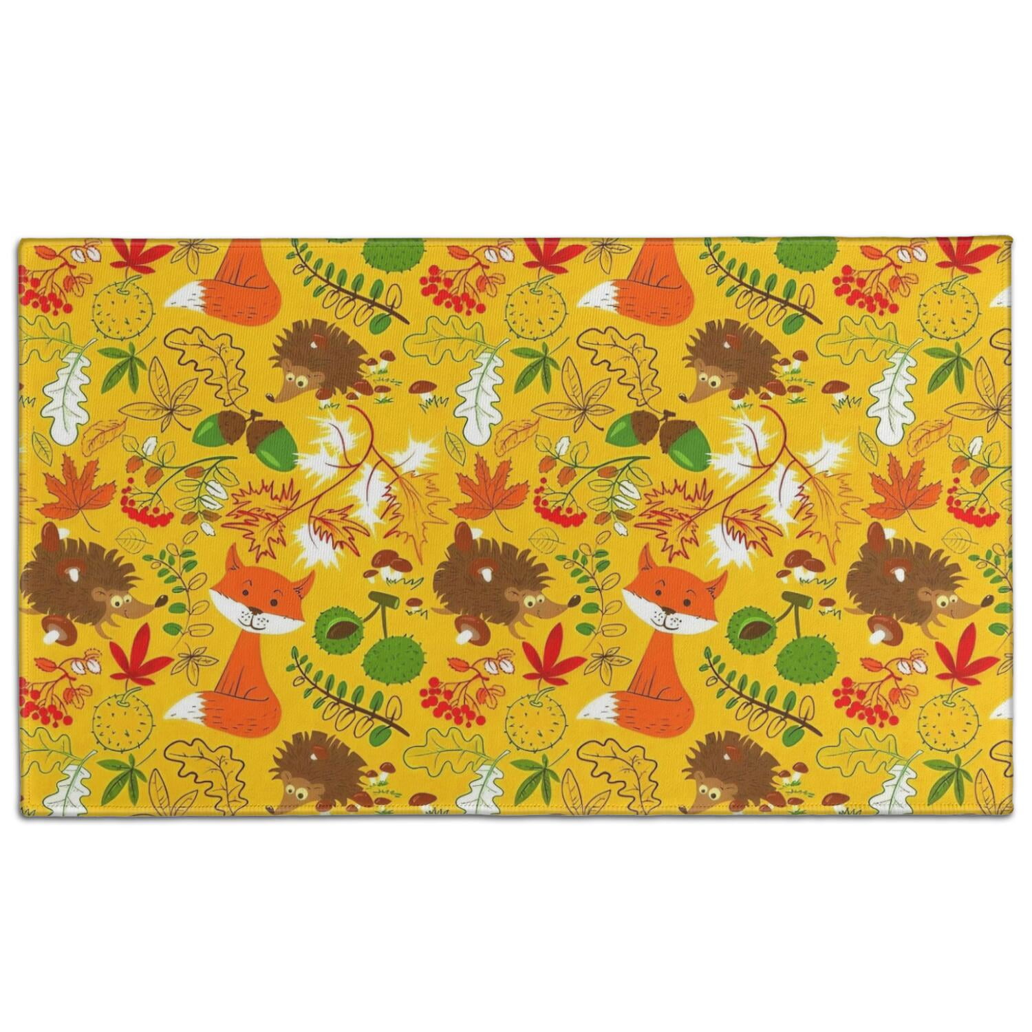 Cute Hedgehogs Animals Pattern Door Rugs,Washable Non Slip Door Mats ...