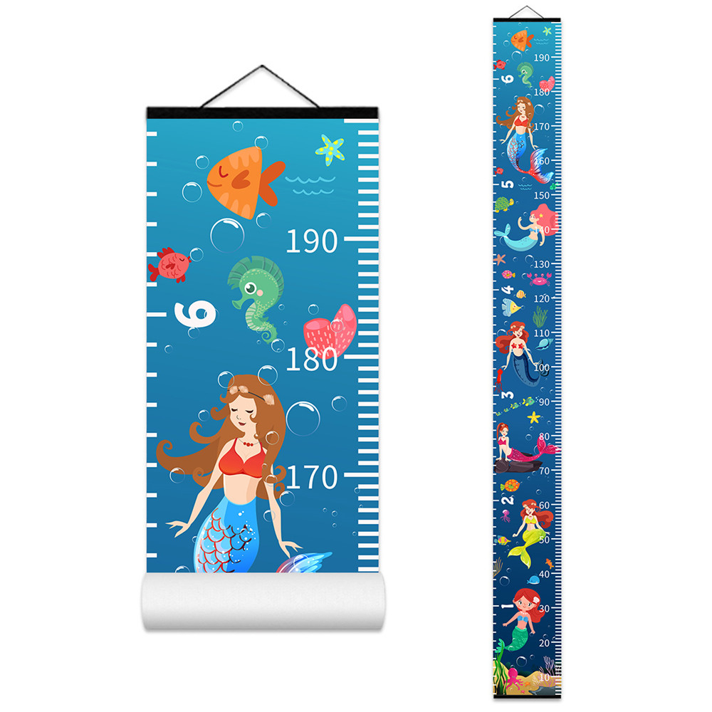 Cute Height Measure Ruler for Children, Cartoon Planet Rocket Sea Fish ...