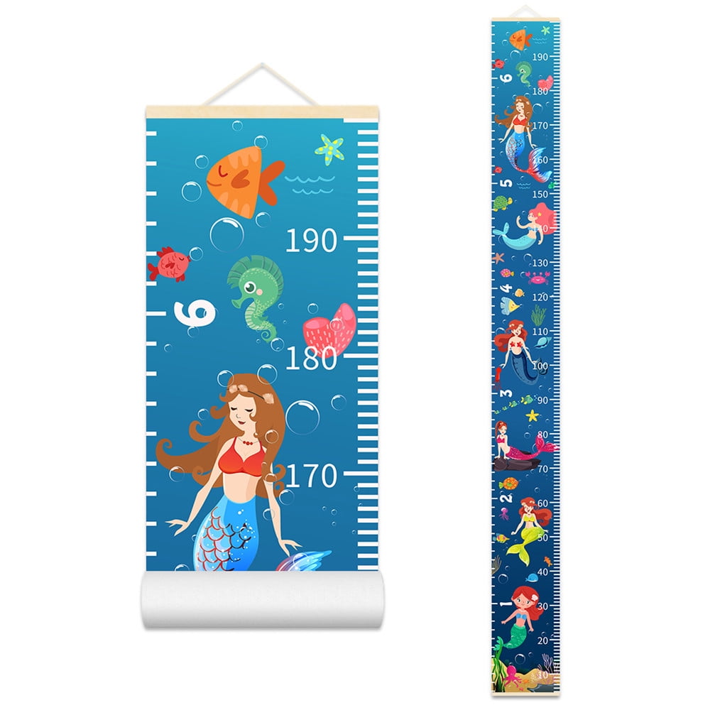 Cute Height Measure Ruler for Children, Cartoon Planet Rocket Sea Fish ...
