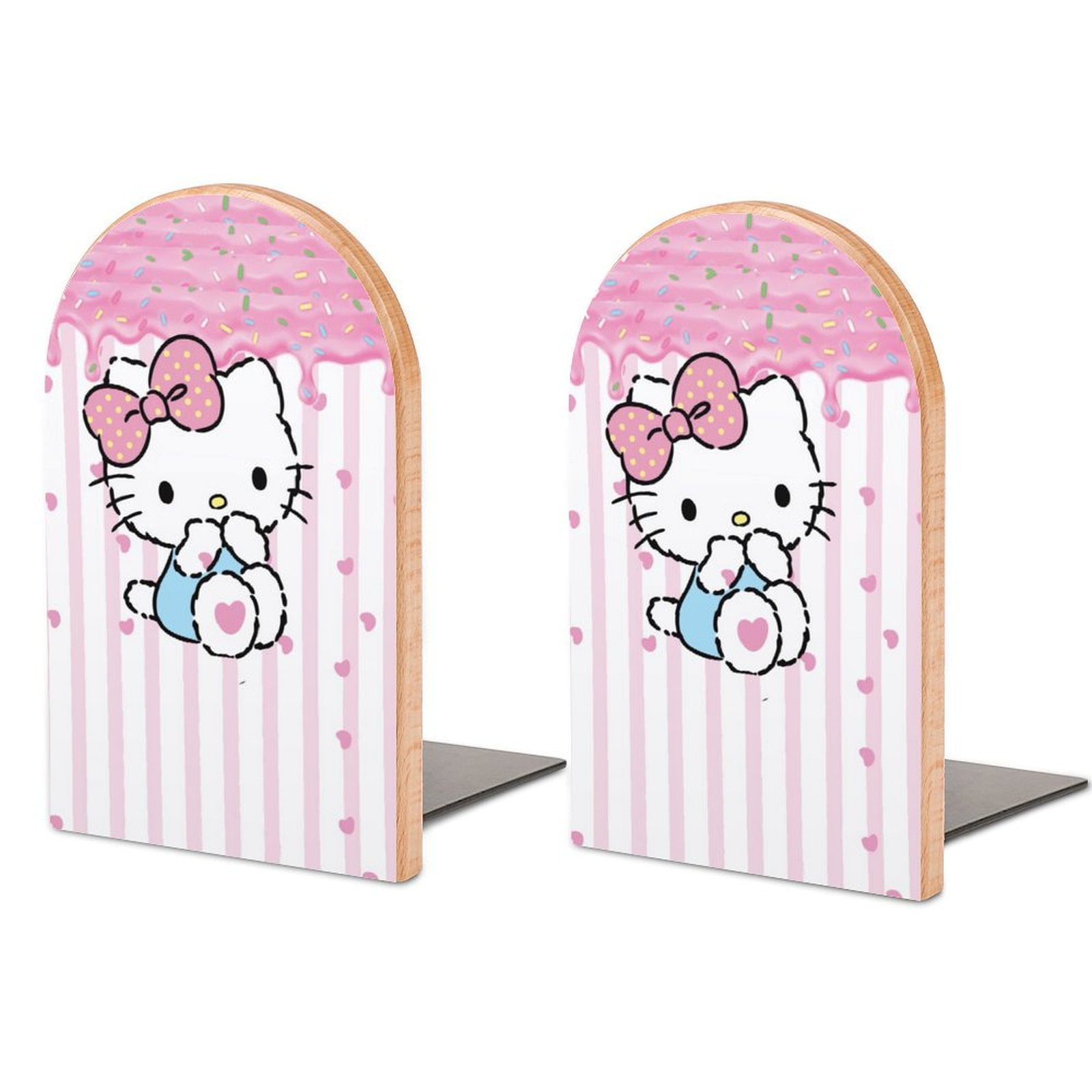 Cute Hello Kitty Book Ends,Bookends for Shelves,Non-Skid Book Holder ...