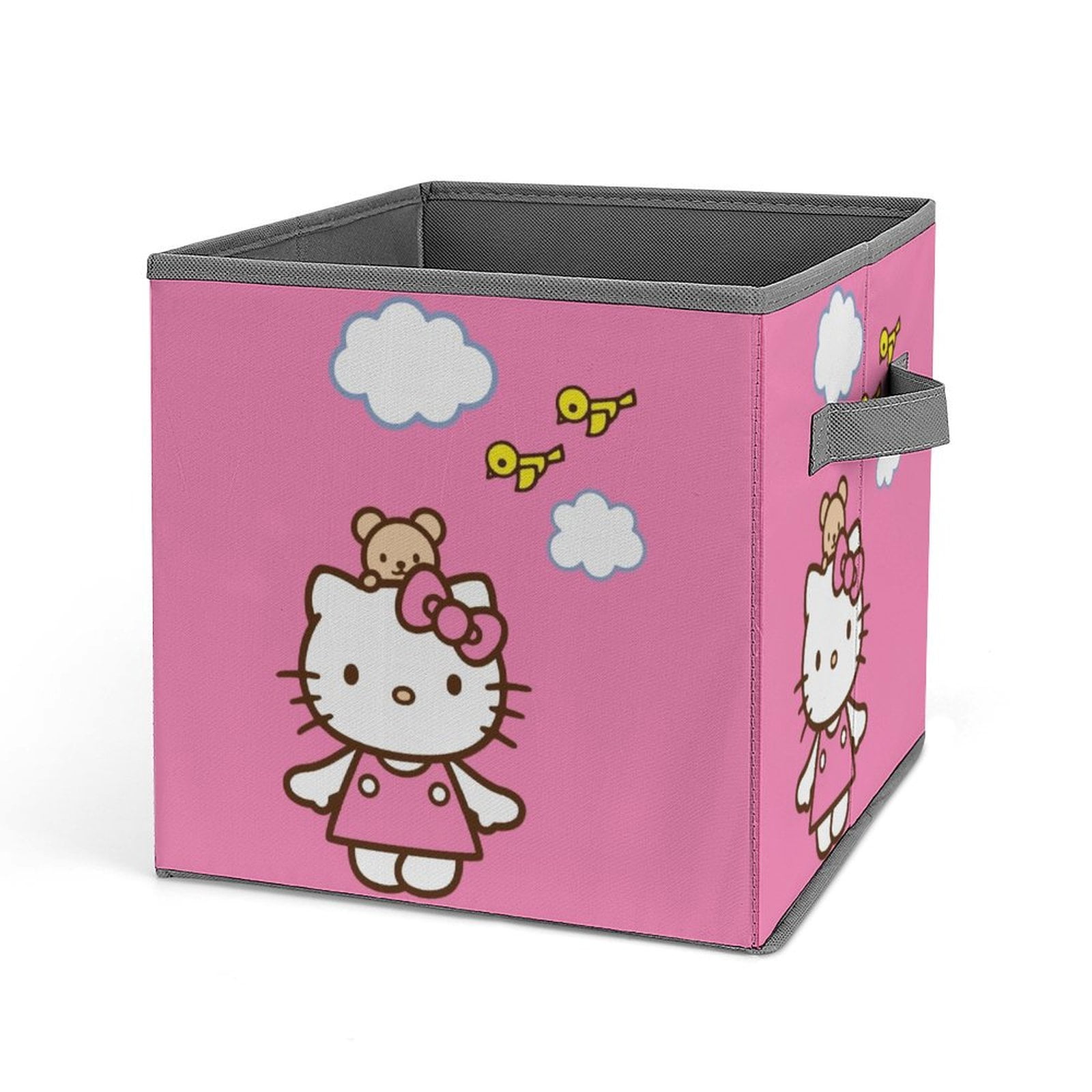 Cute Hello Kitty Capacity Collapsible Storage Bin, Anime Cartoon ...