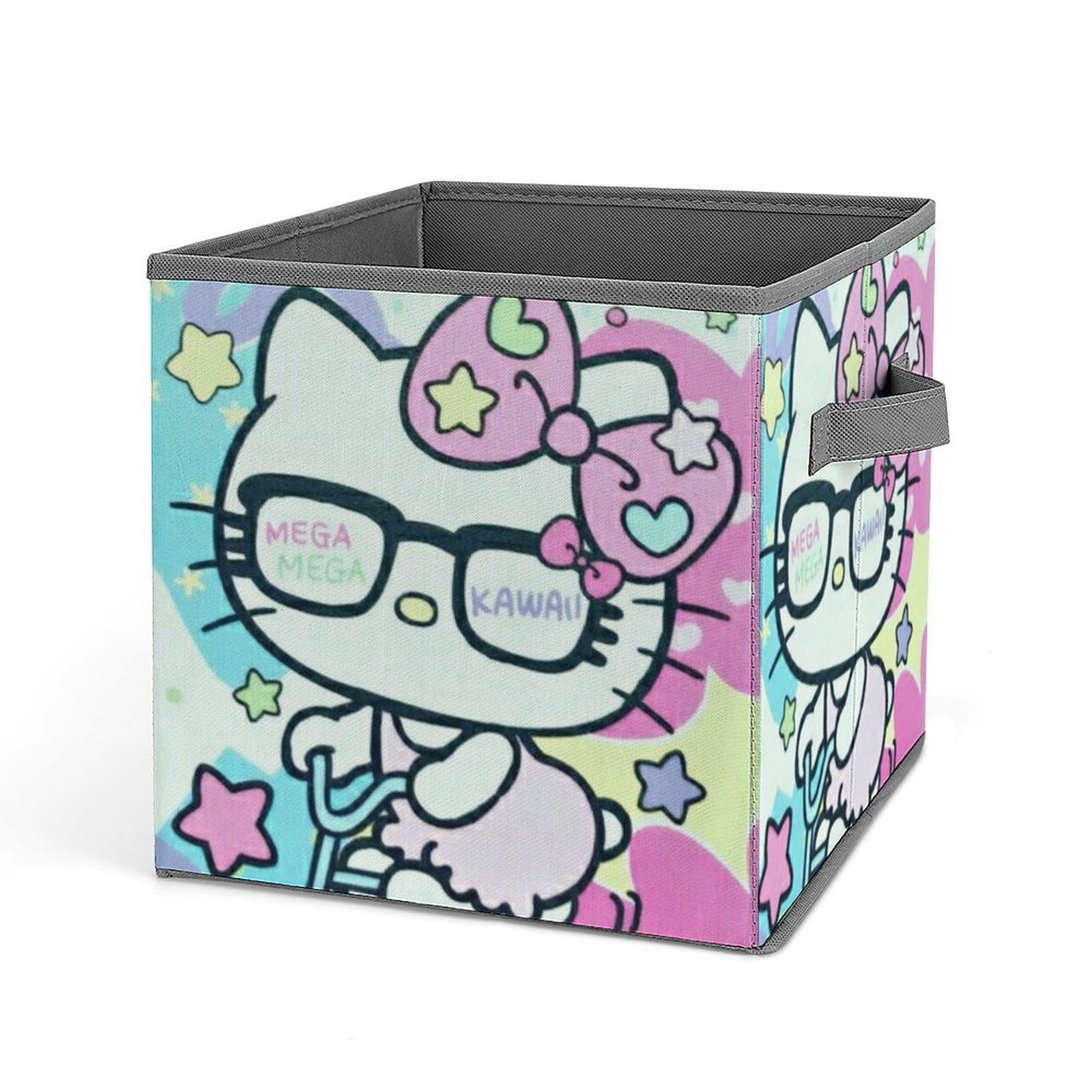 Cute Hello Kitty Capacity Collapsible Storage Bin, Anime Cartoon ...