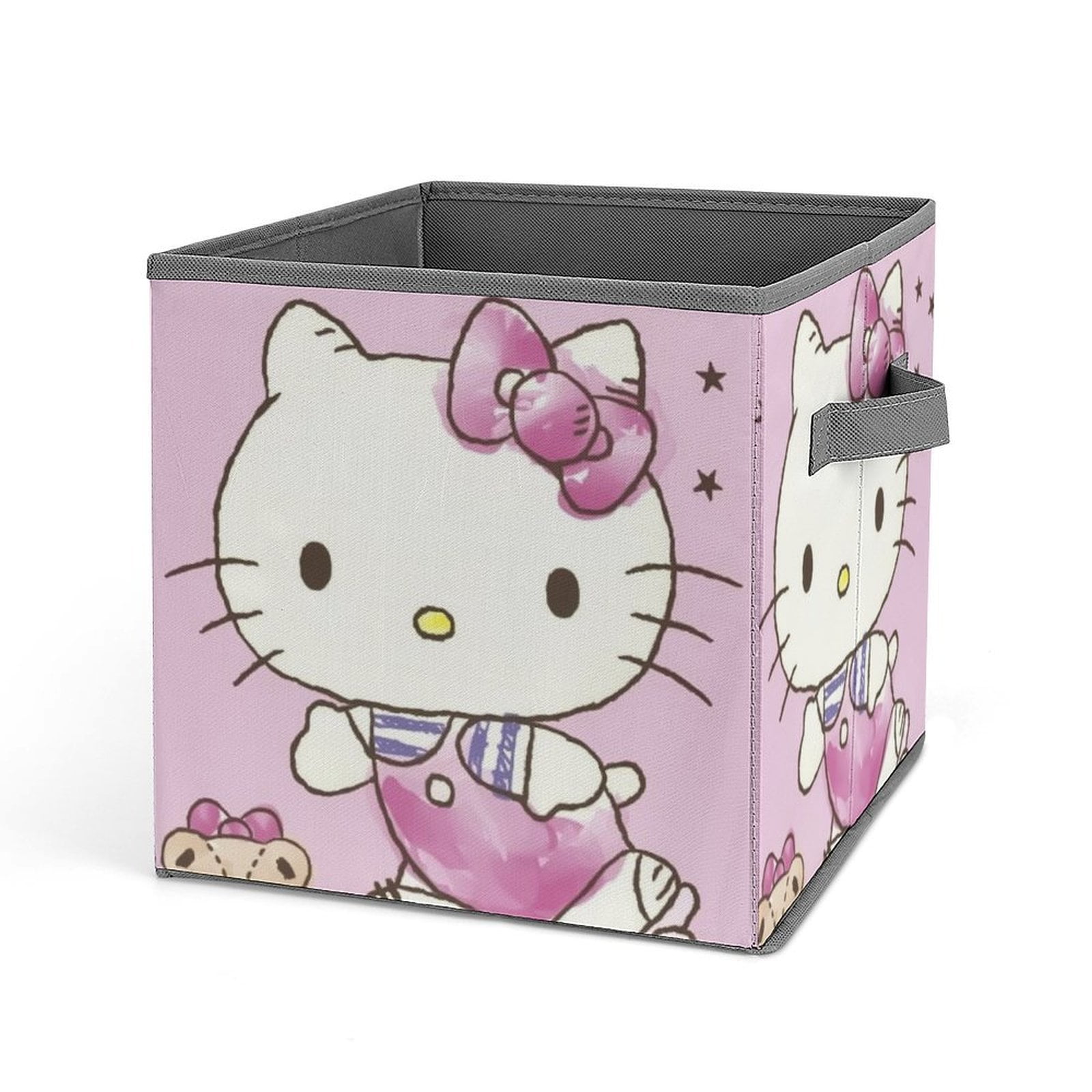 Cute Hello Kitty Capacity Collapsible Storage Bin, Anime Cartoon ...