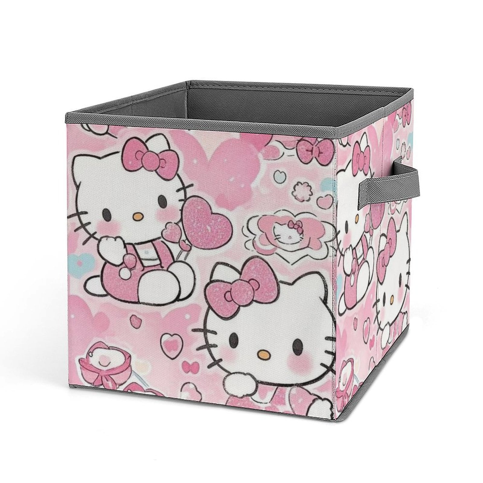 Cute Hello Kitty Capacity Collapsible Storage Bin, Anime Cartoon ...