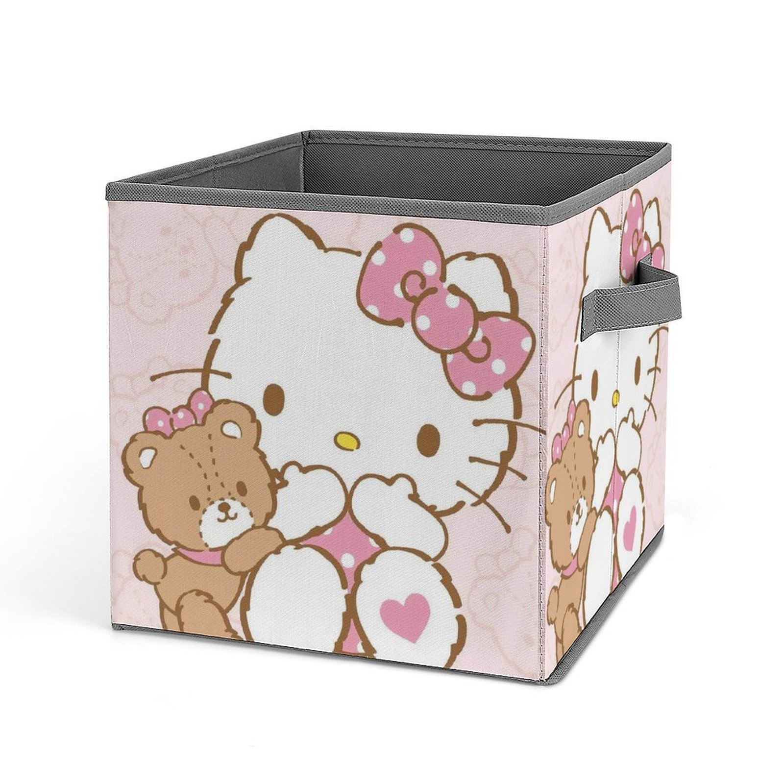 Cute Hello Kitty Capacity Collapsible Storage Bin, Anime Cartoon ...
