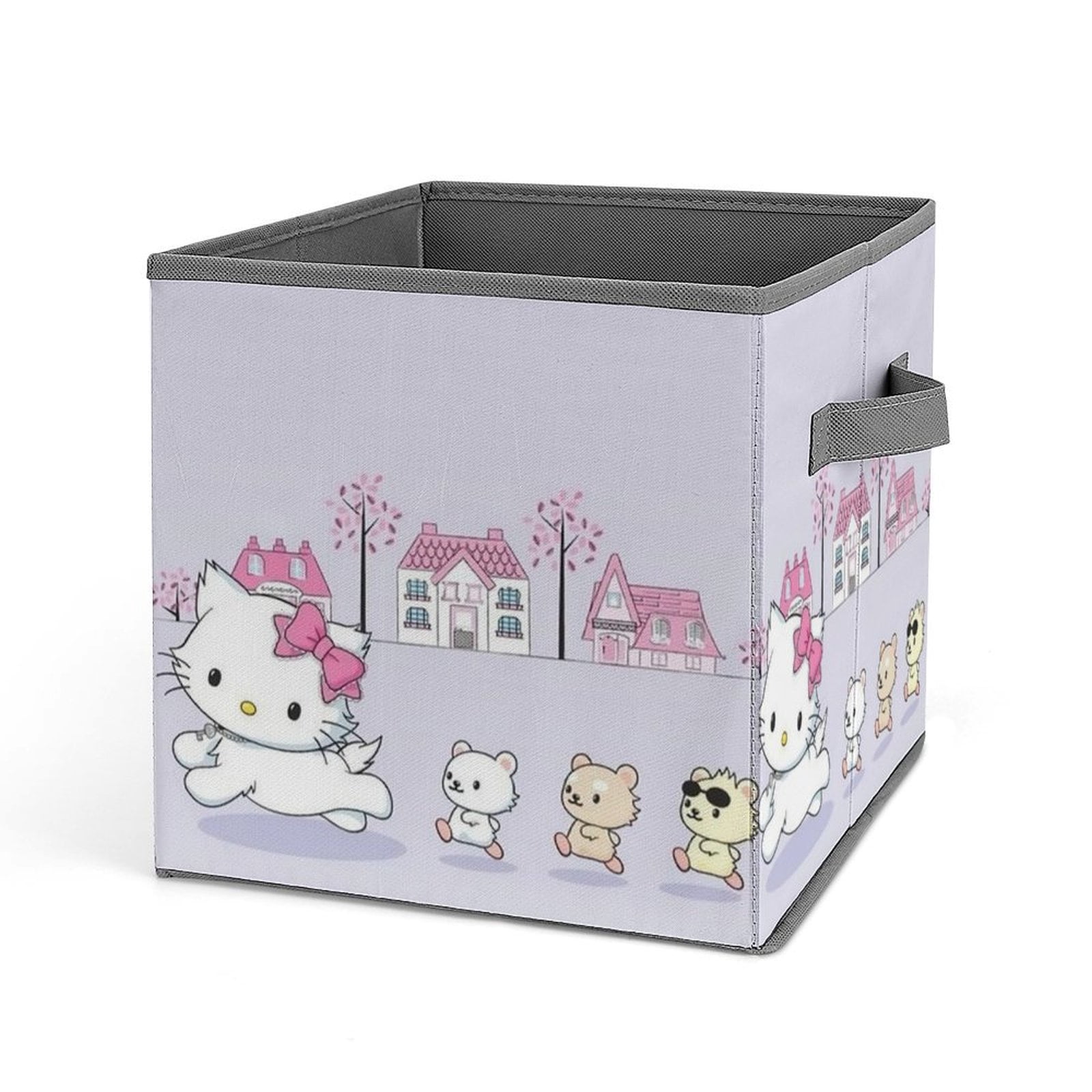 Cute Hello Kitty Capacity Collapsible Storage Bin, Anime Cartoon ...