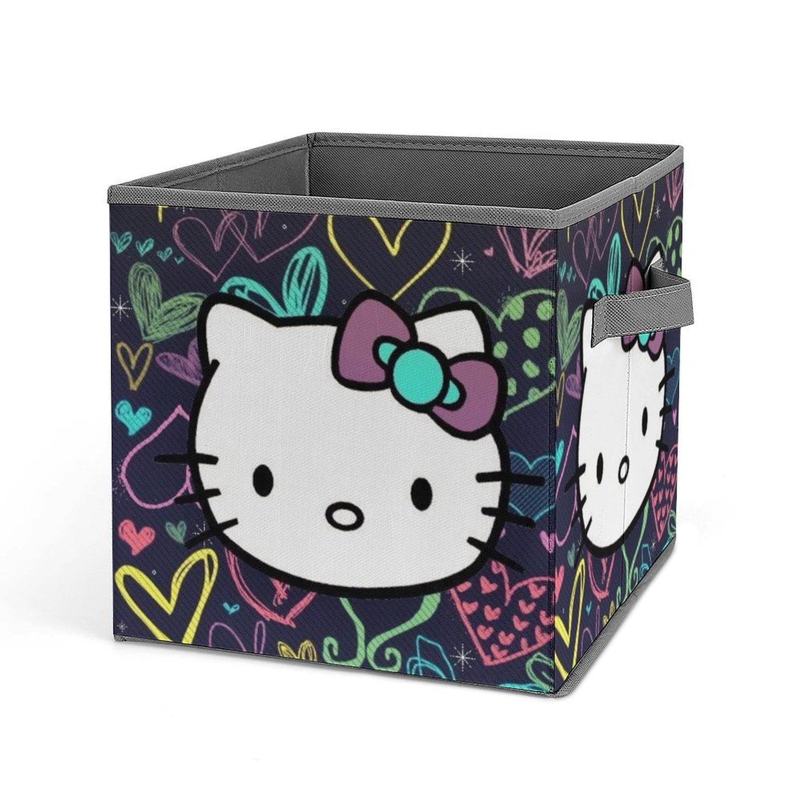 Cute Hello Kitty Capacity Collapsible Storage Bin, Anime Cartoon ...
