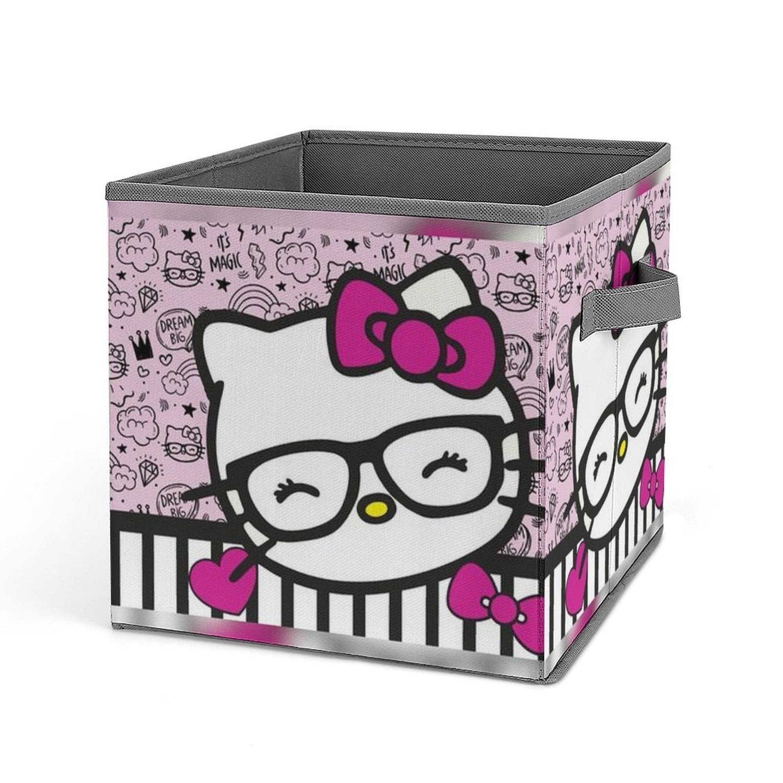 Cute Hello Kitty Capacity Collapsible Storage Bin, Anime Cartoon ...
