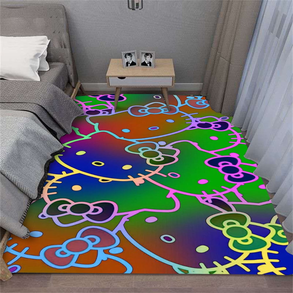 Cute Hello Kitty Carpet Room Decor Bedside Rug Iiving Room Sofa Rug ...